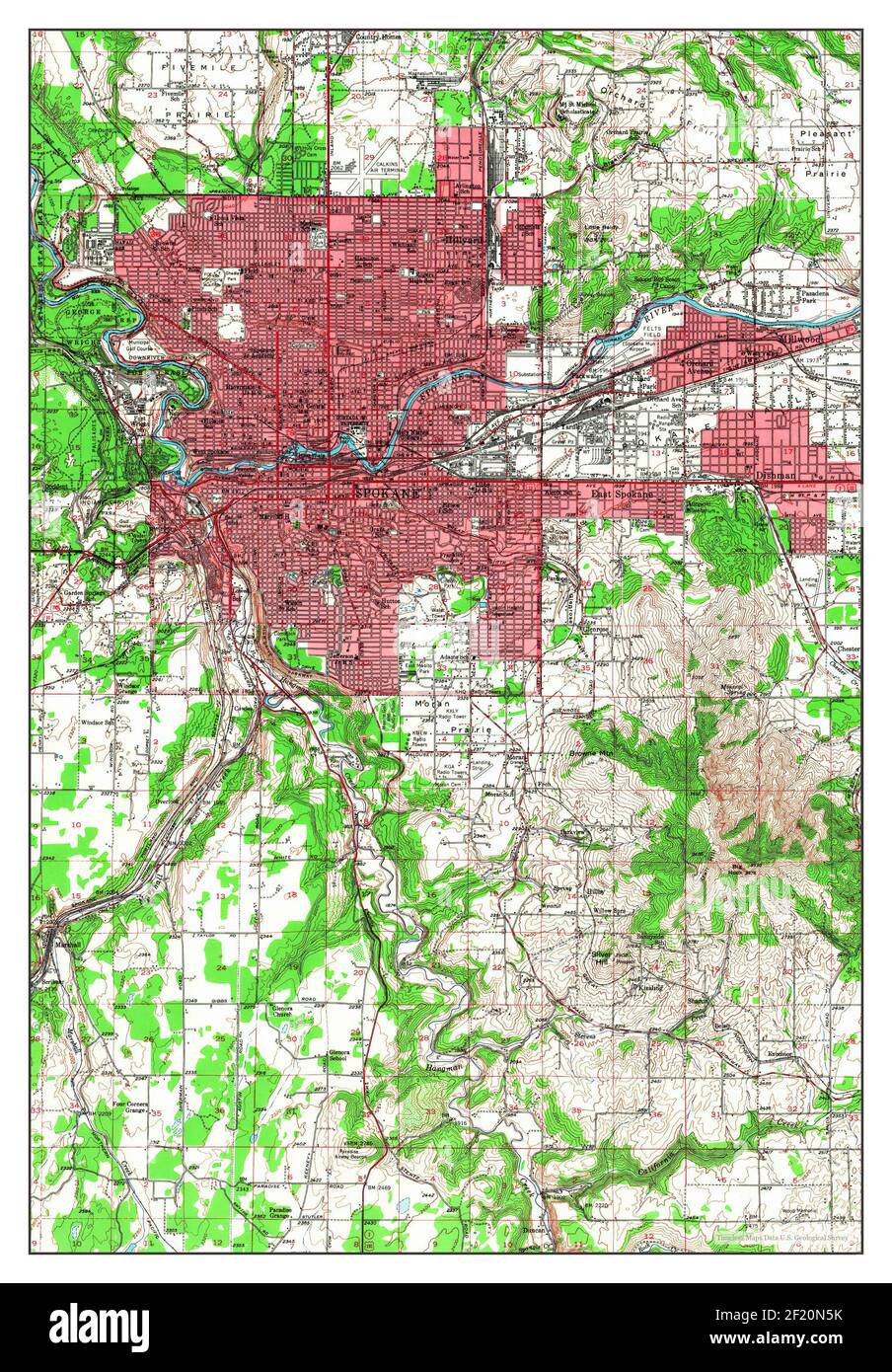 Spokane washington state map hi-res stock photography and images - Alamy