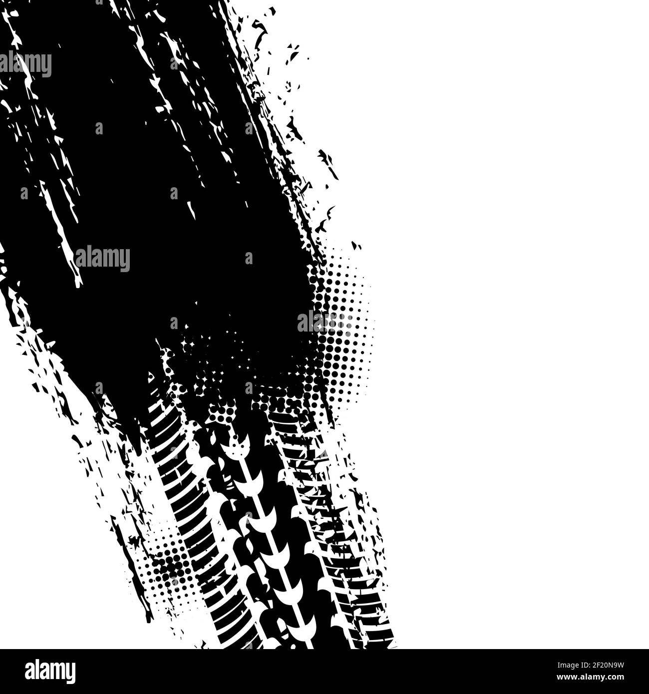 Tractor Tire Track Vector