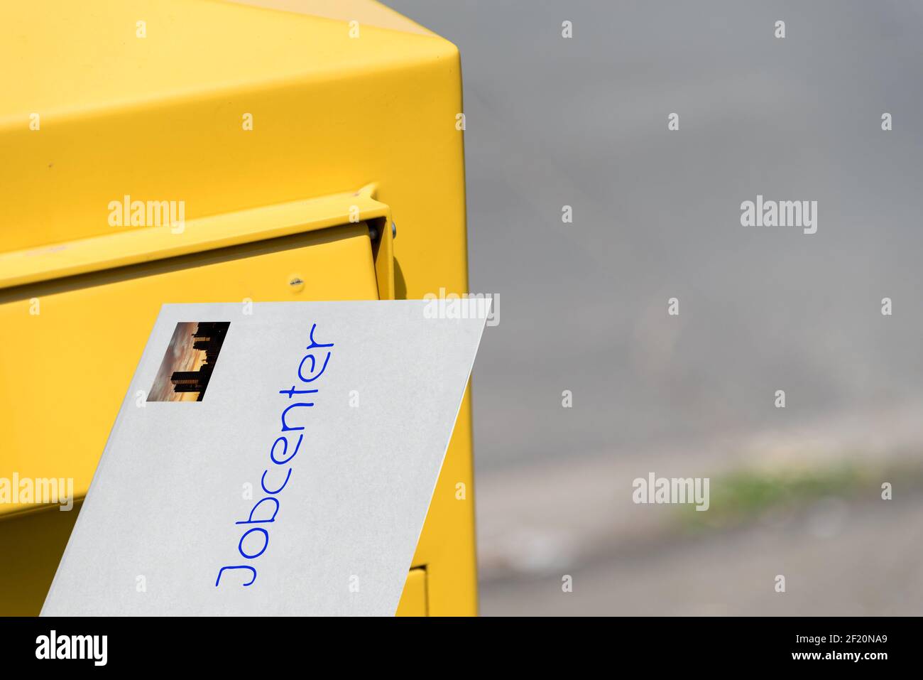 A mailbox and a letter to the job center Stock Photo - Alamy