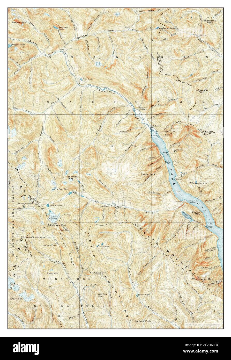 Stehekin, Washington, map 1902, 1:125000, United States of America by ...