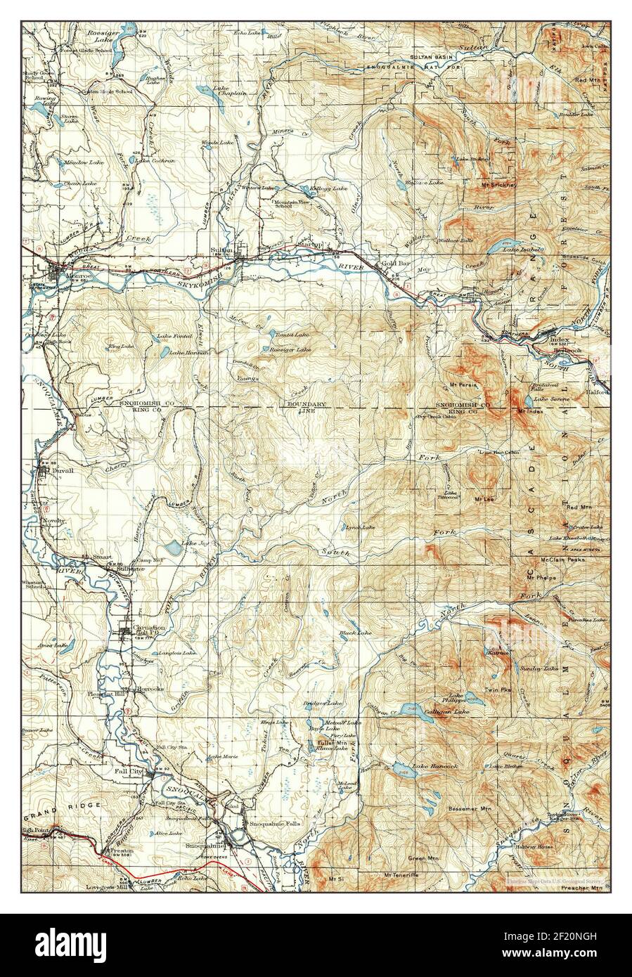 Sultan, Washington, map 1921, 1:125000, United States of America by ...