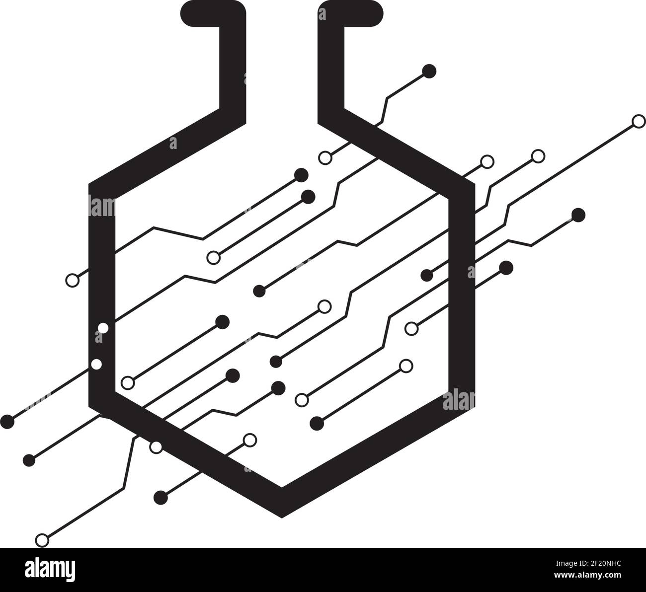 Digital lab logo design with electrical circuit design template Stock ...
