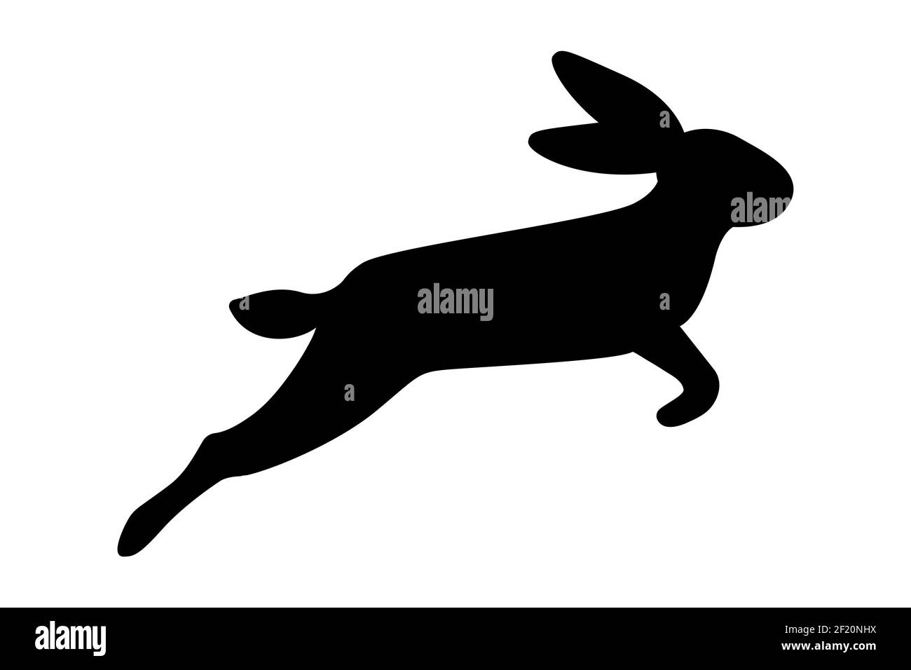 Jumping Rabbit Silhouette