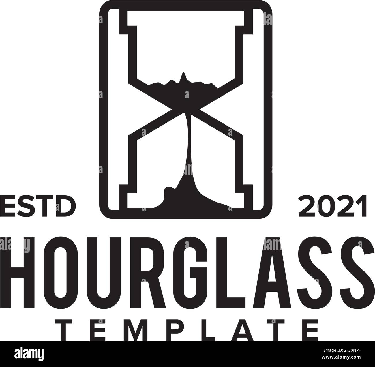 Hour glass logo design vector template Stock Vector Image & Art - Alamy