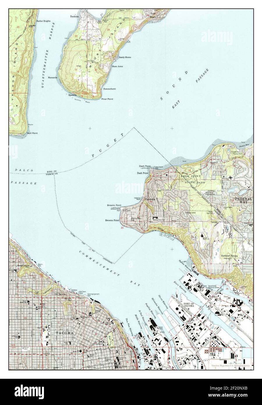 Map of tacoma Cut Out Stock Images & Pictures - Alamy