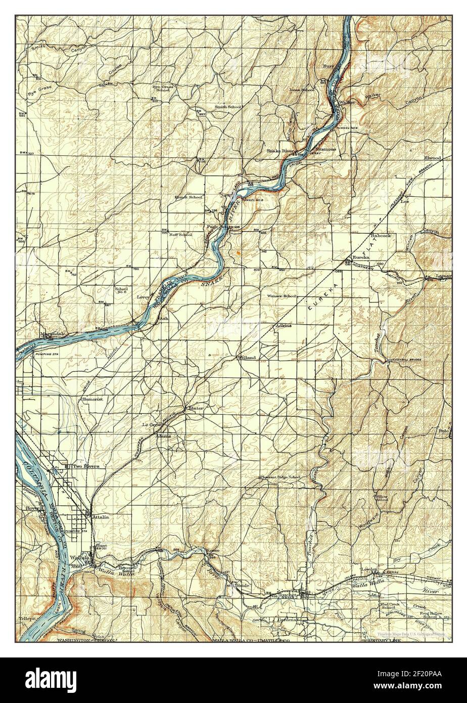 Wallula, Washington, map 1918, 1:125000, United States of America by ...