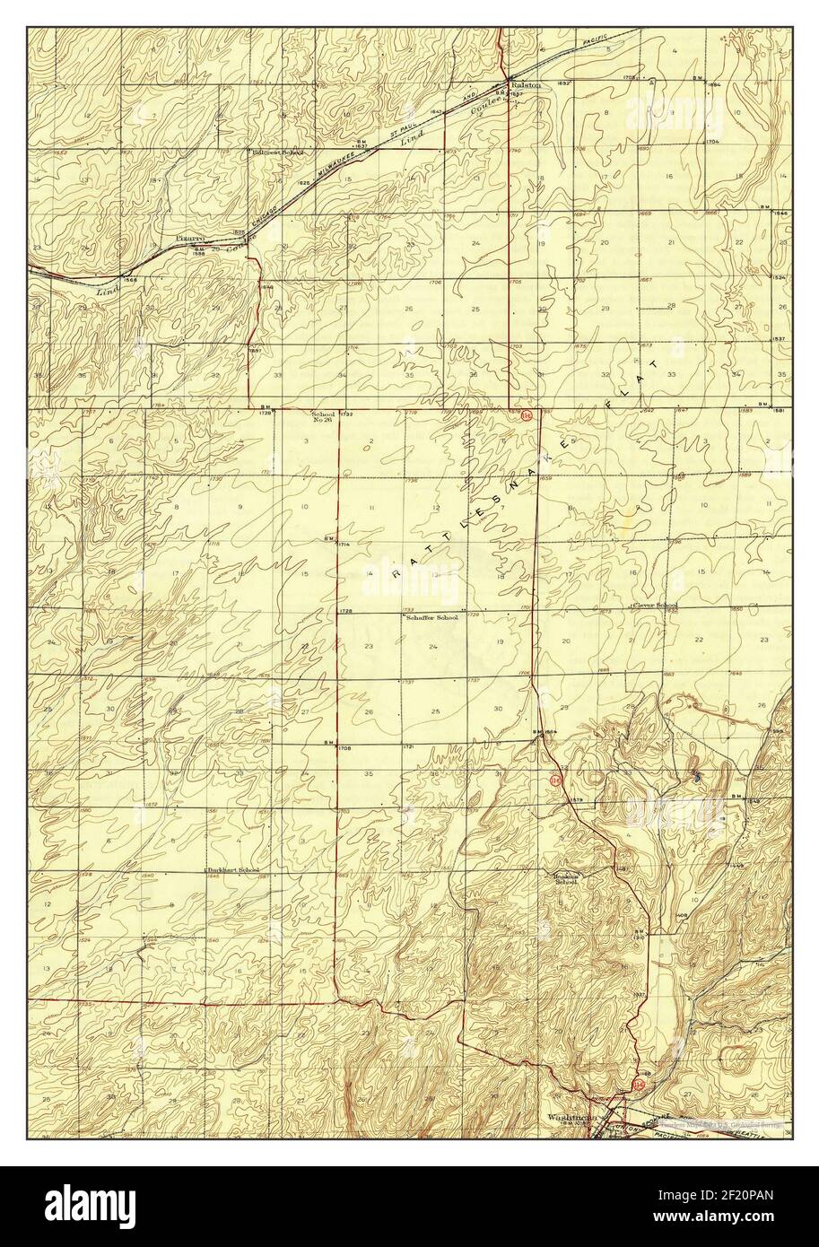 Washtucna, Washington, map 1925, 1:62500, United States of America by ...