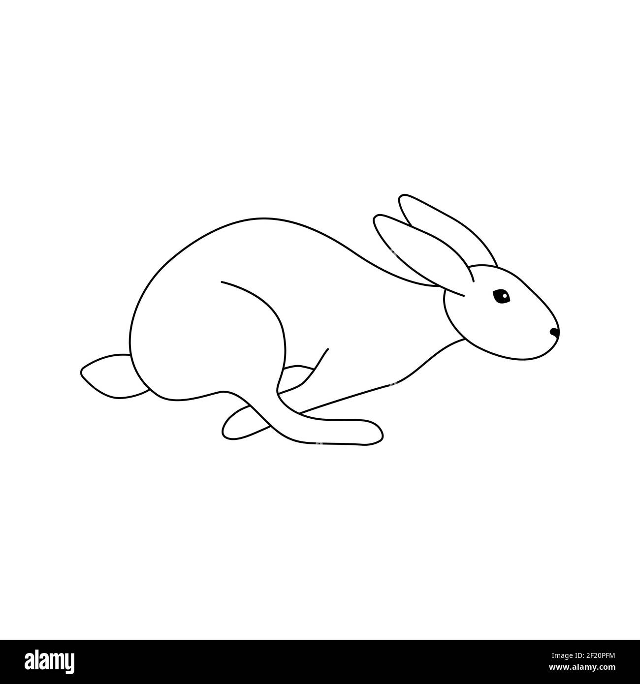 Rabbit Running Drawing