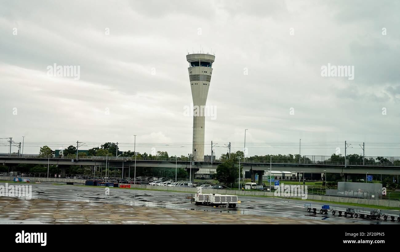 Brisbane Airport, Queensland, Australia - March 2021: Air traffic ...