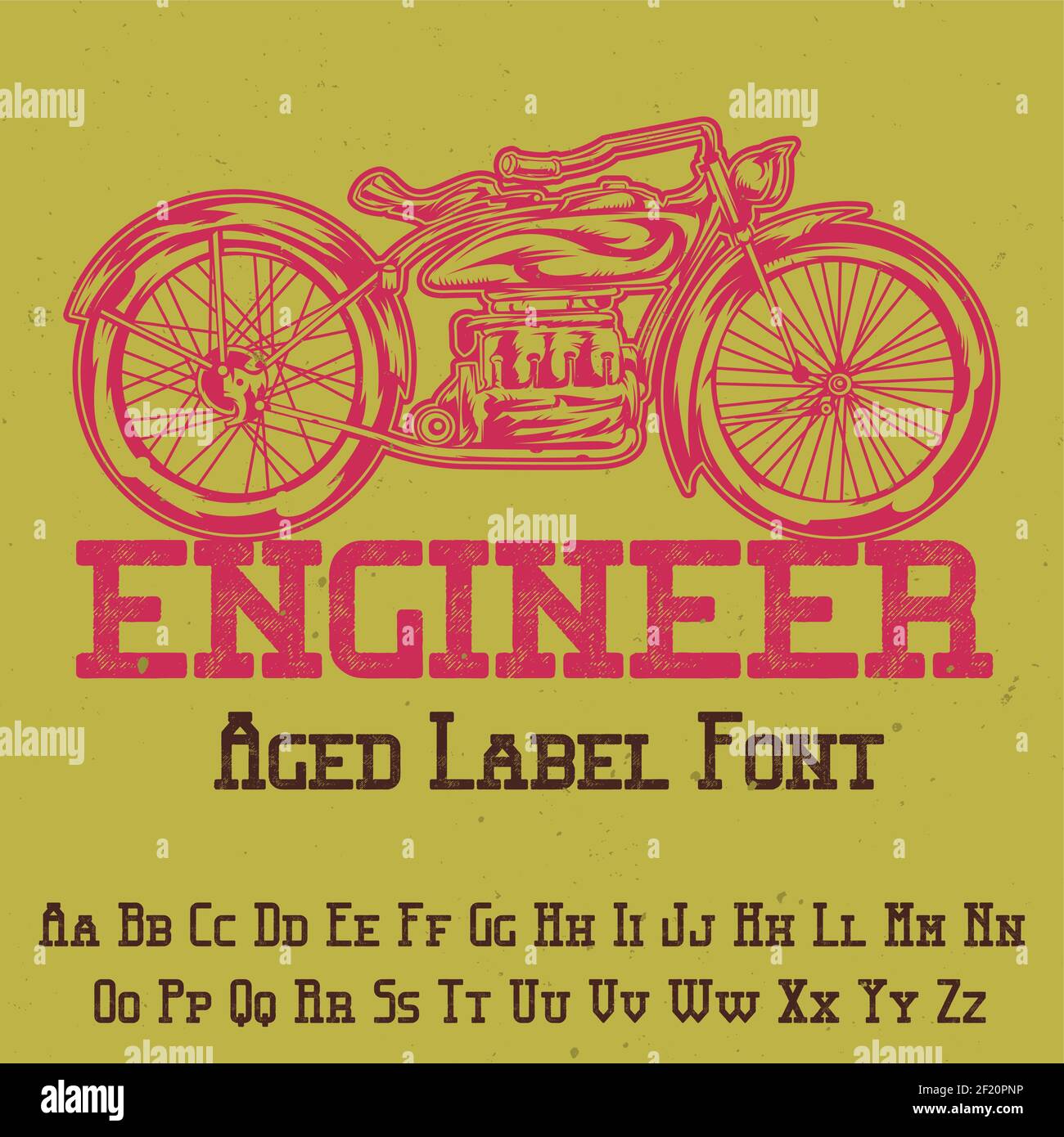 Original label typeface named '"Engineer". Good to use in any label ...