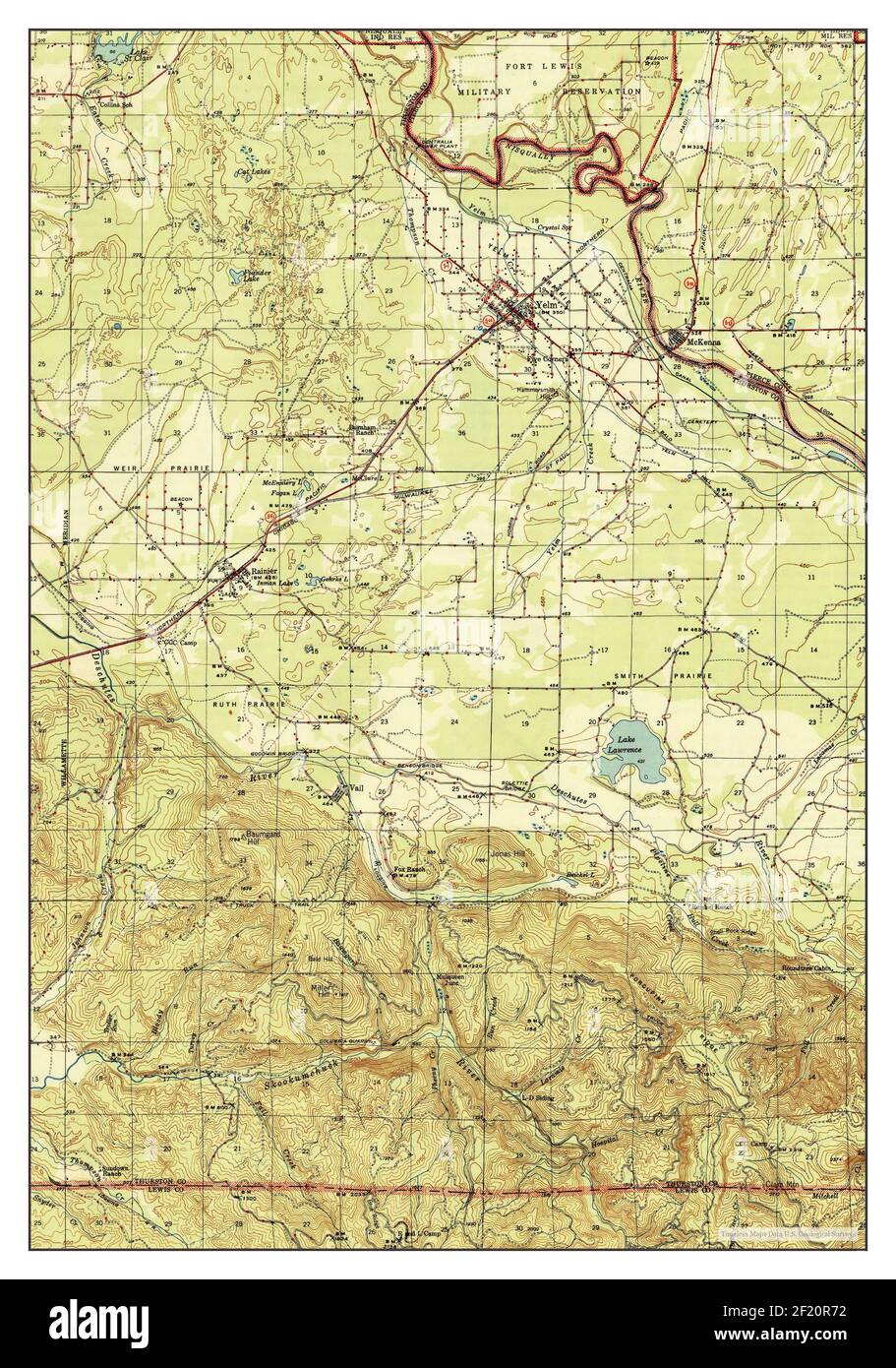 Yelm washington map hi-res stock photography and images - Alamy