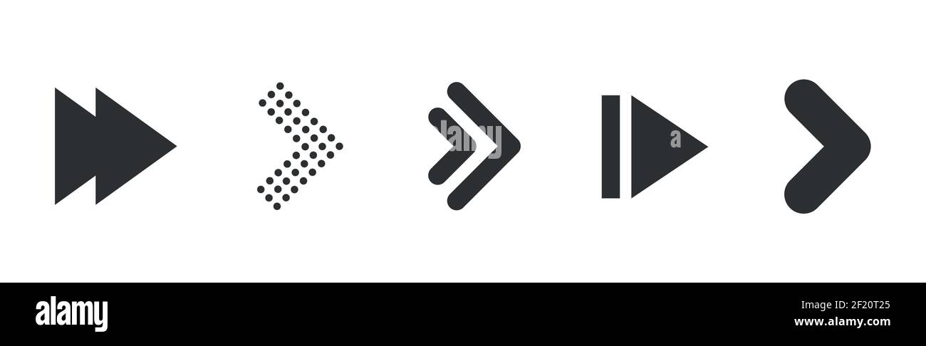 Arrows collection. Modern graphic direction signs computer screen ...