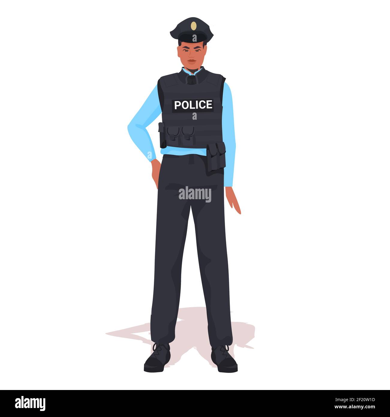 policeman in tactical gear riot police officer standing pose protesters ...