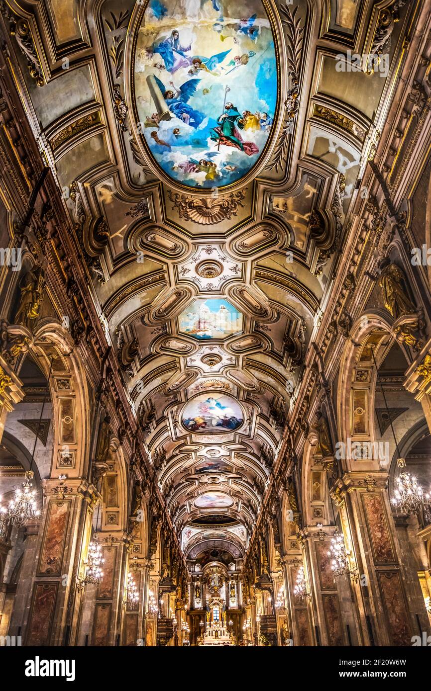 Metropolitan Cathedral Basilica Altar Arches Santiago Chile Church ...