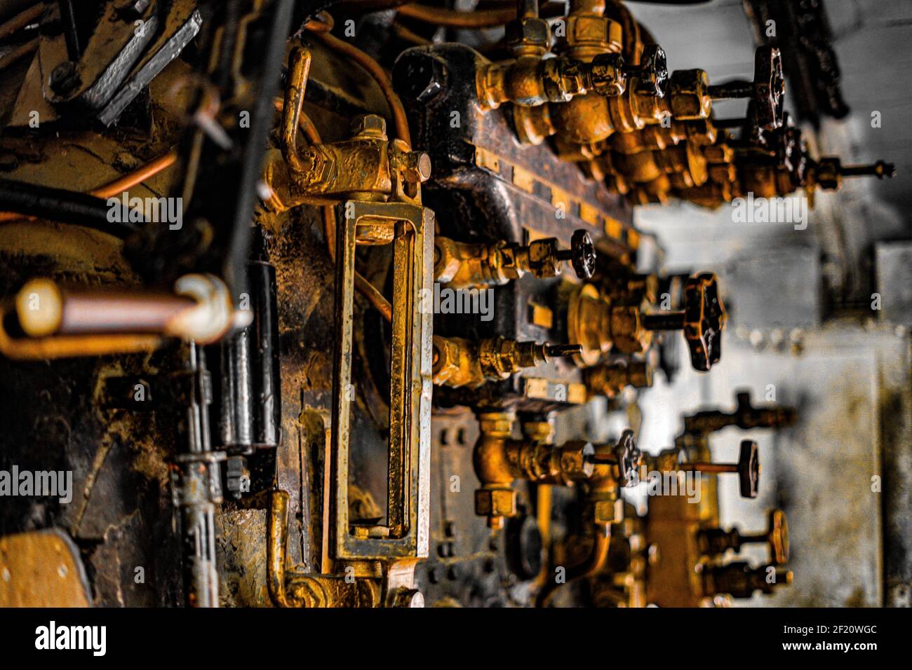Steam locomotive of the machine room Stock Photo - Alamy