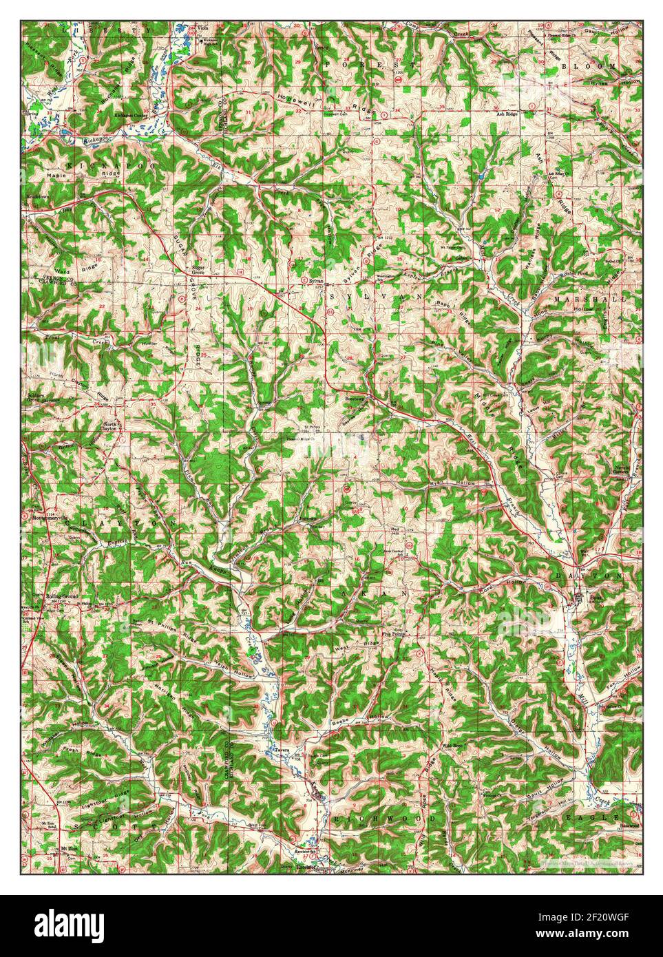Boaz, Wisconsin, map 1966, 1:62500, United States of America by ...