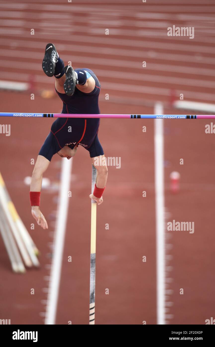 Kevin Menaldo (FRA) competes on Men's Pole Vault Qualification during ...