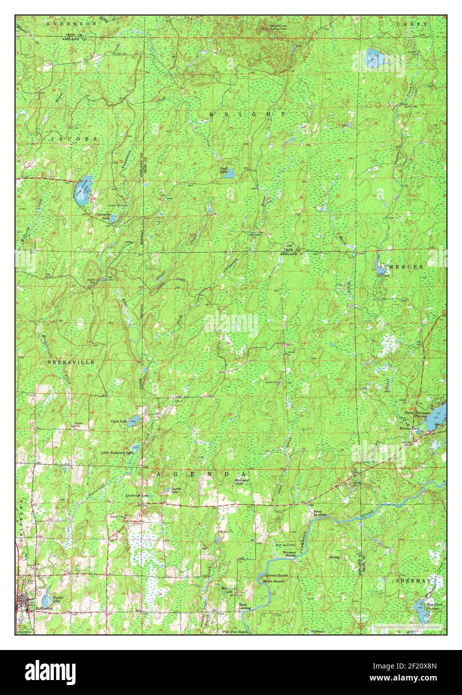 Map of butternut wisconsin hi-res stock photography and images - Alamy