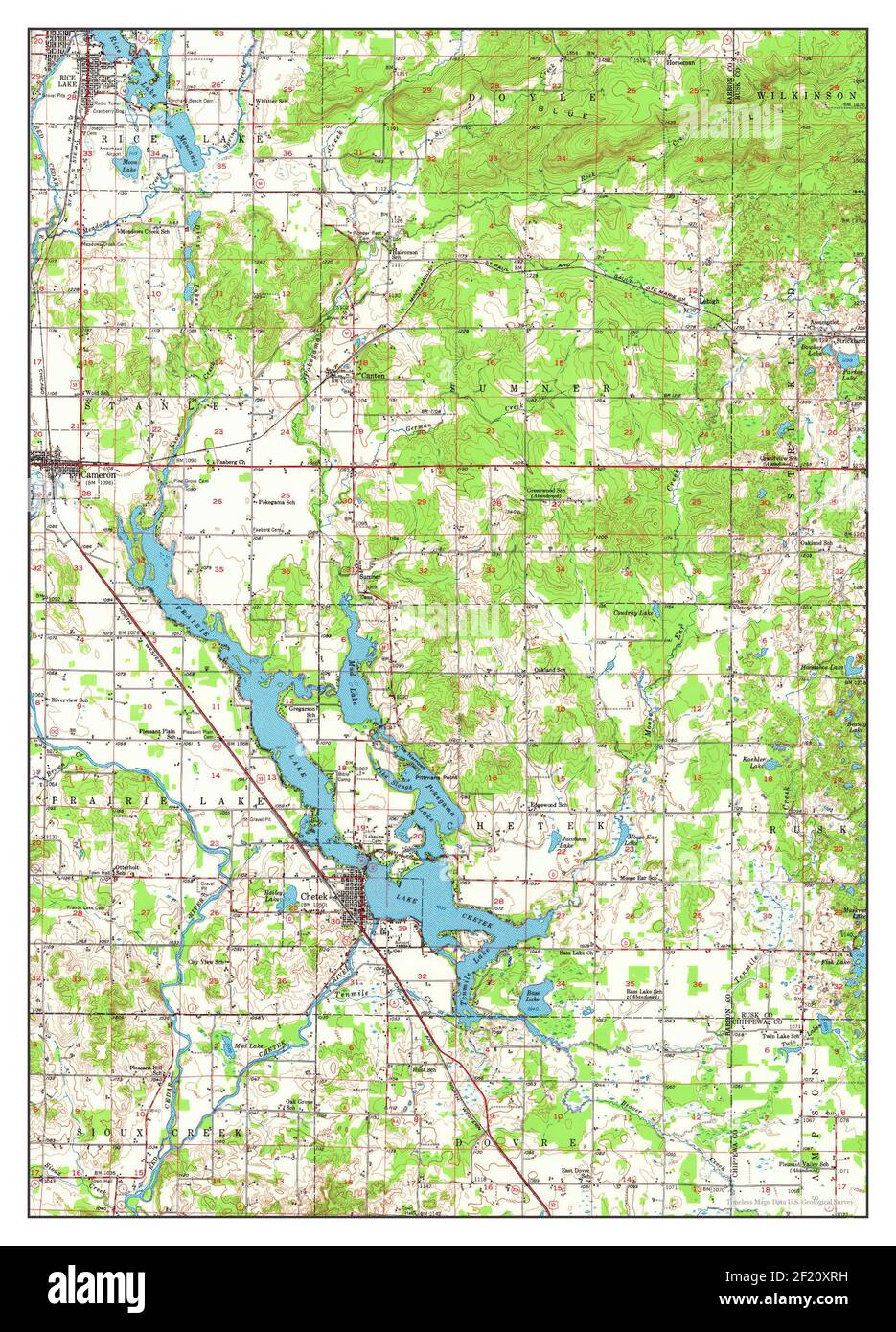 Chetek, Wisconsin, map 1951, 1:62500, United States of America by ...