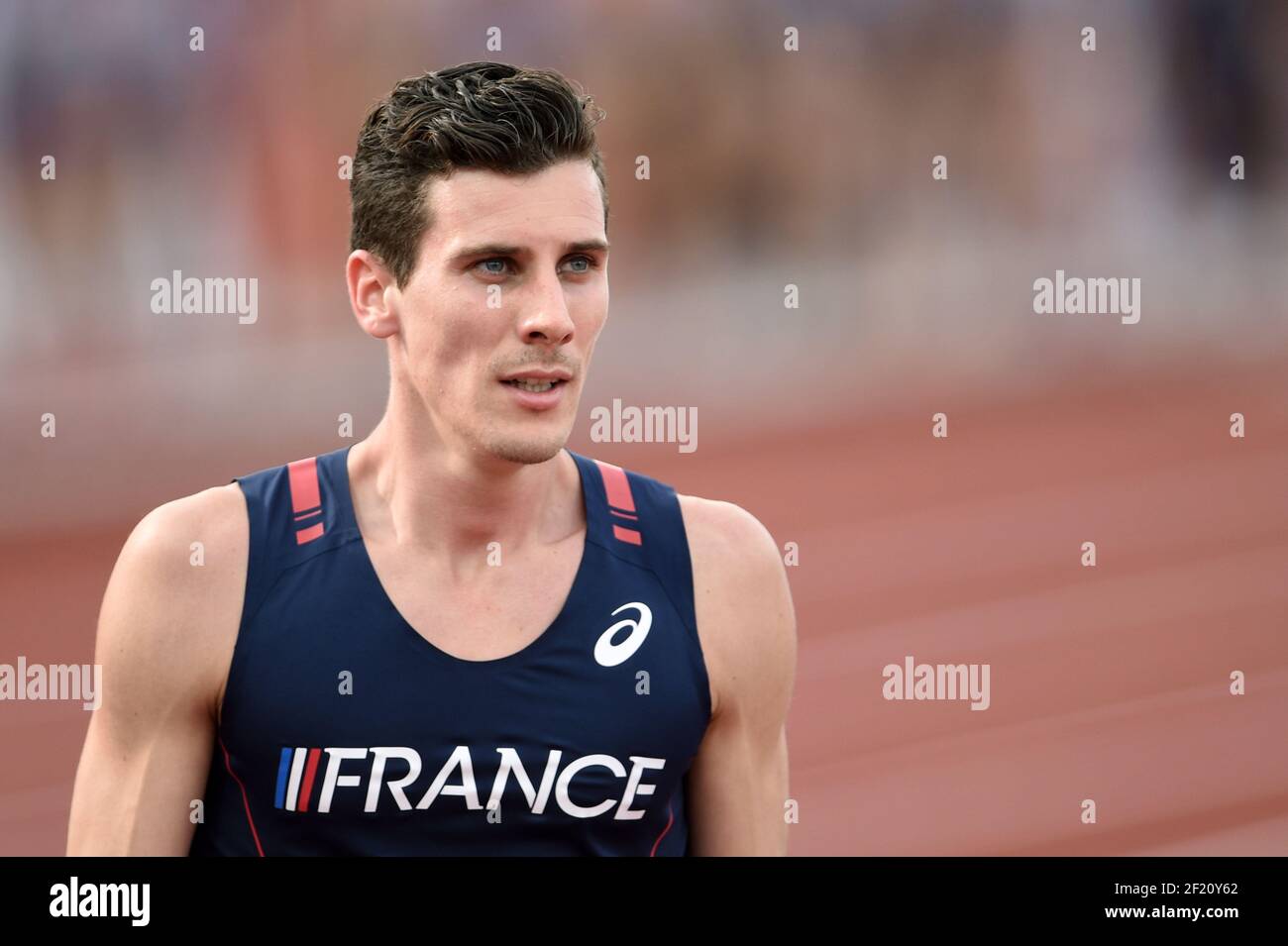France's Pierre Ambroise Bosse reacts after the 800m during the ...