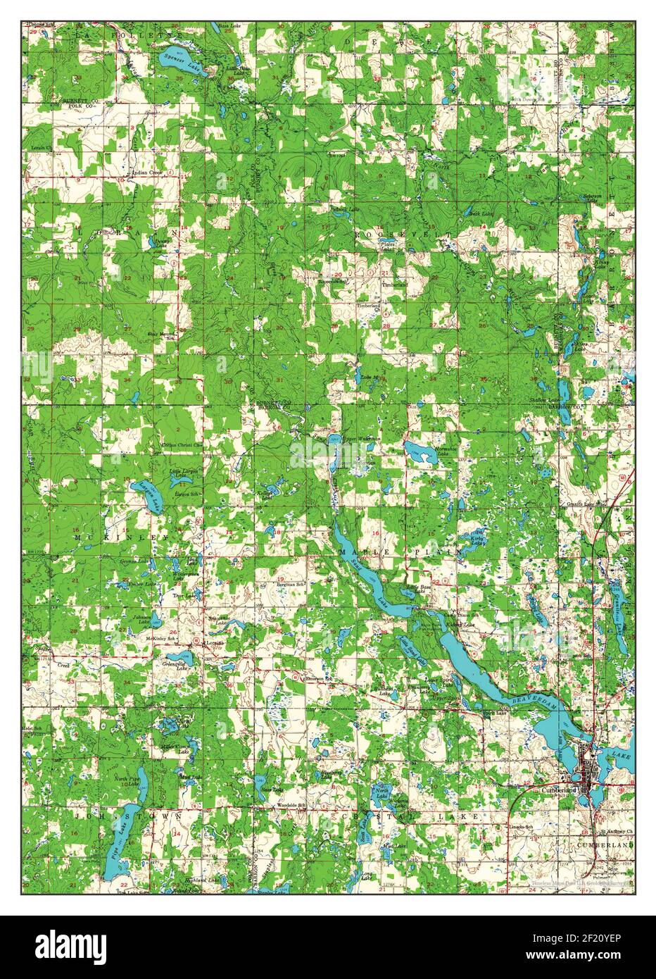 Cumberland Wisconsin Map High Resolution Stock Photography and Images ...