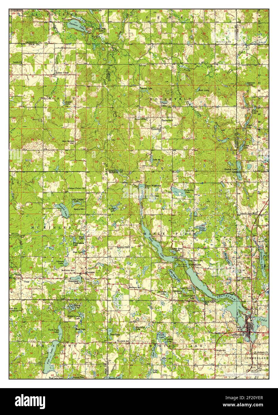 Cumberland Wisconsin Map High Resolution Stock Photography and Images ...