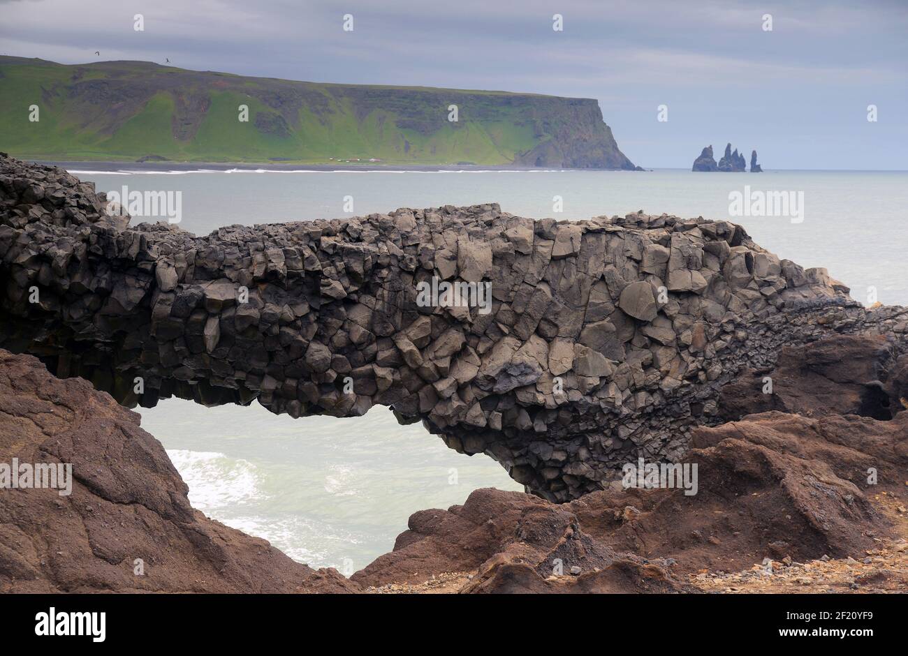 Rock arch at Dyrholaey, Iceland Stock Photo - Alamy