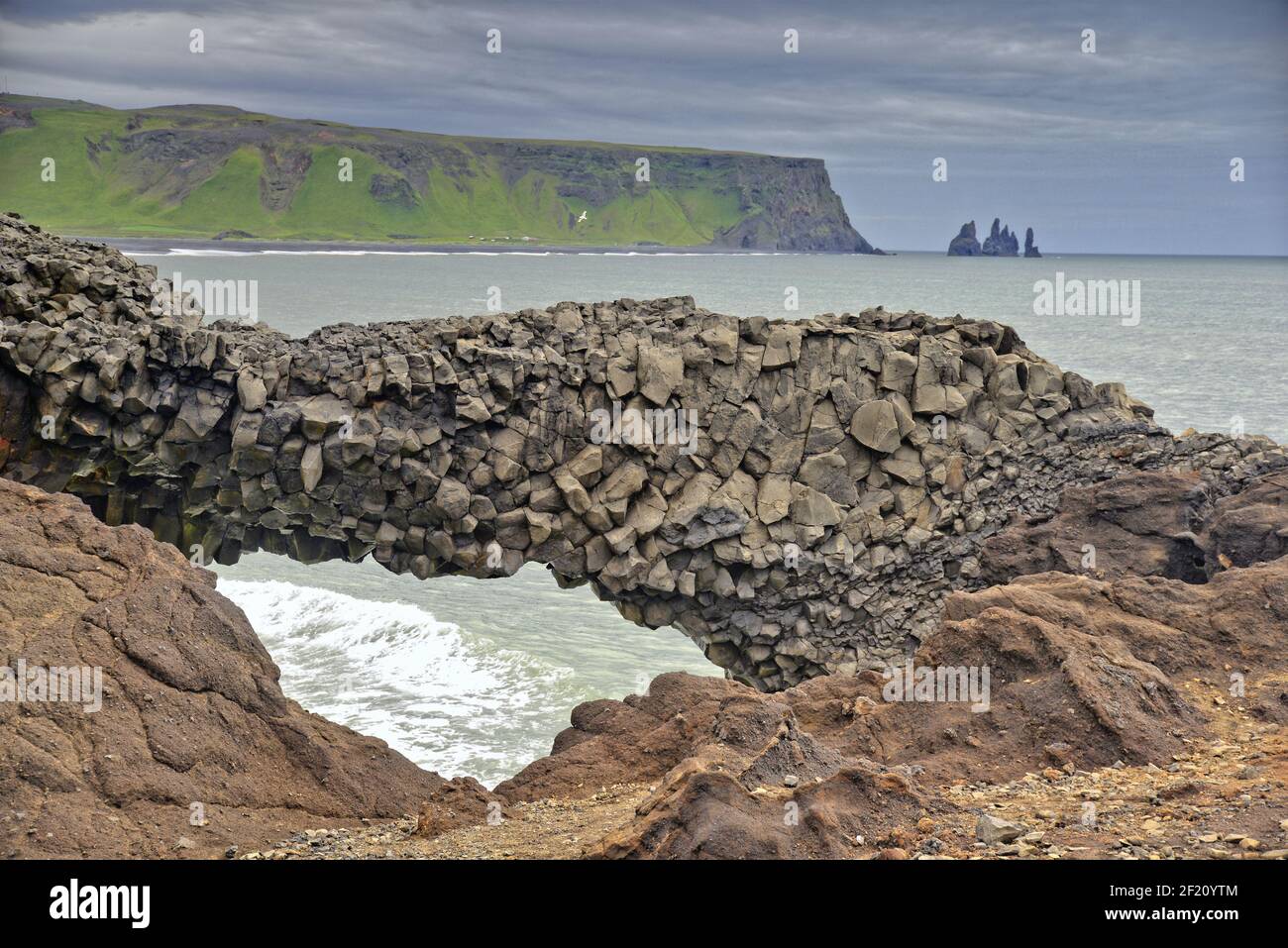 Rock arch at Dyrholaey, Iceland Stock Photo - Alamy