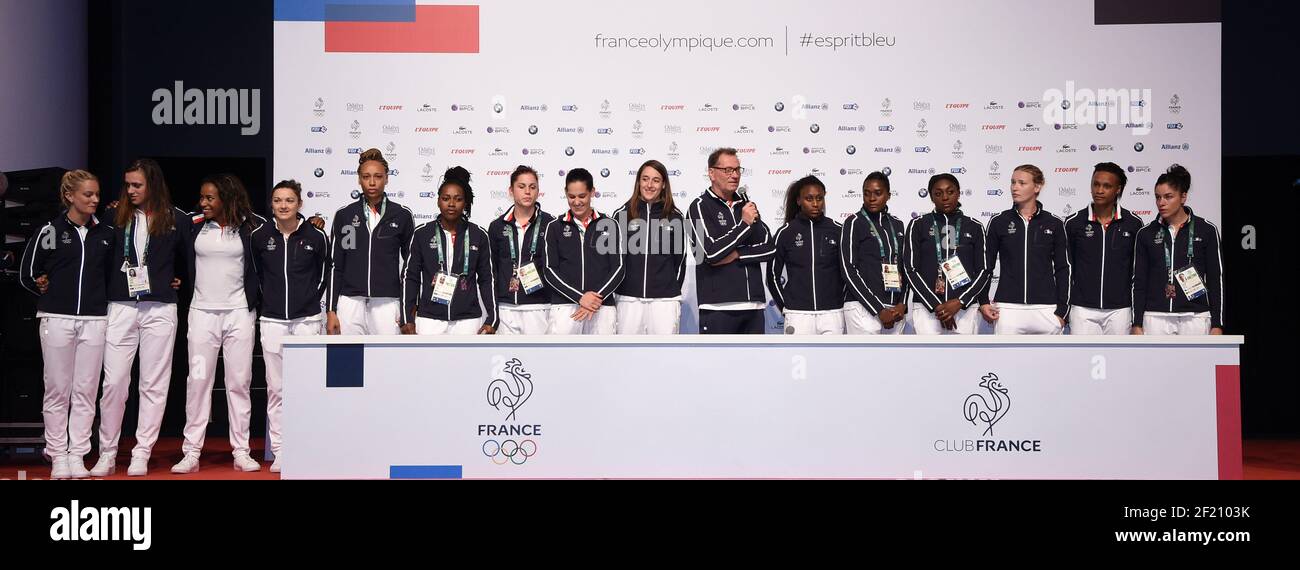 Women handball French team at Club France during the Olympic Games RIO ...