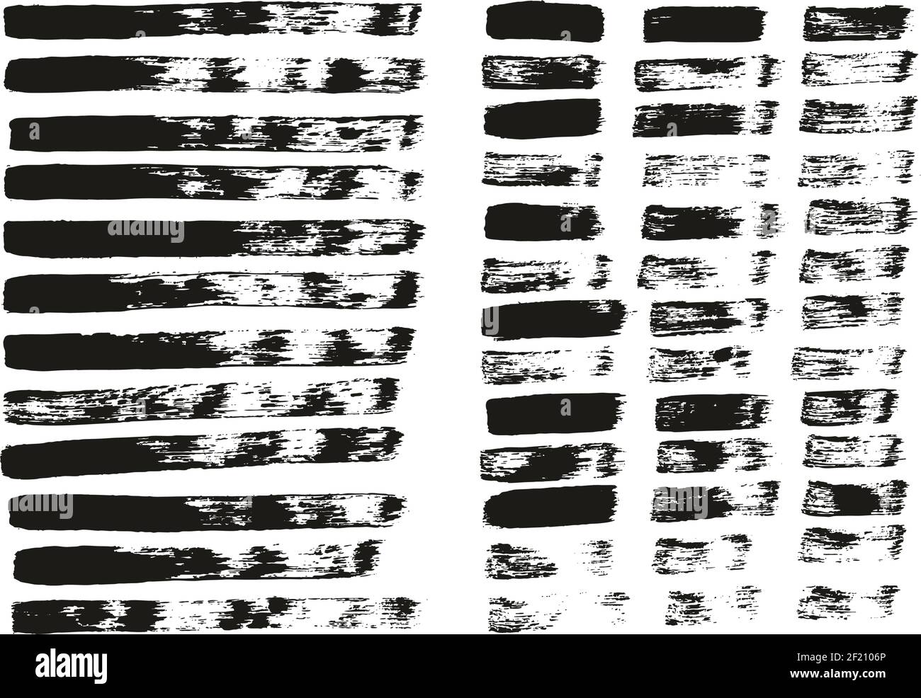 Flat Paint Brush Thin Straight Lines High Detail Abstract Vector ...