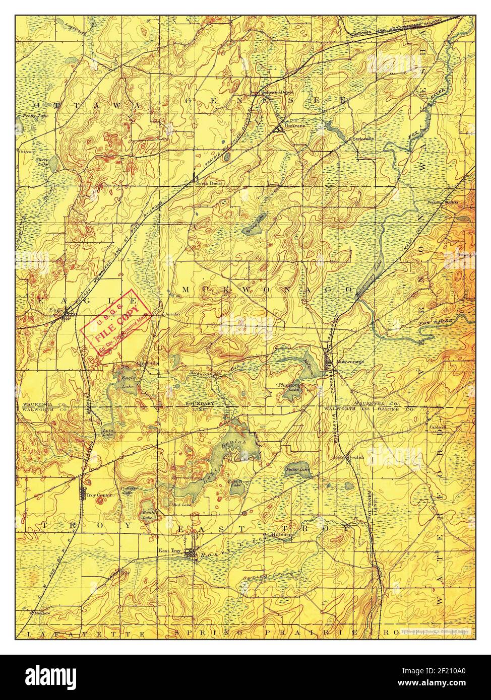 Map of eagle wisconsin hi-res stock photography and images - Alamy