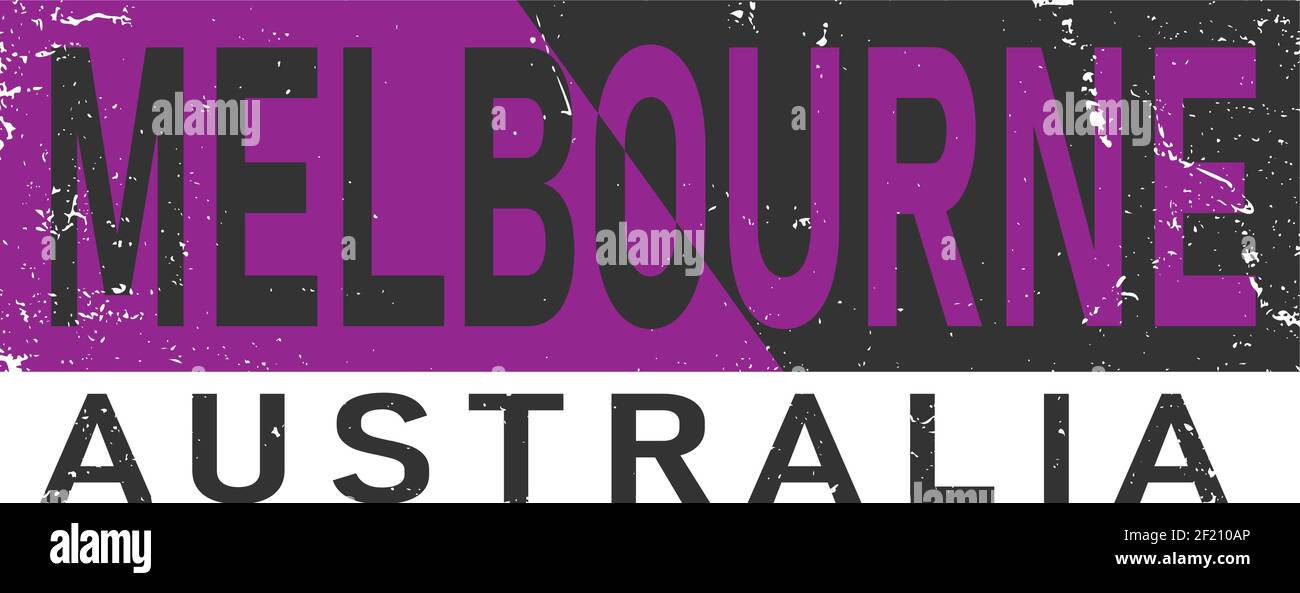 Melbourne, phrase. Concept of simple text for typography poster ...