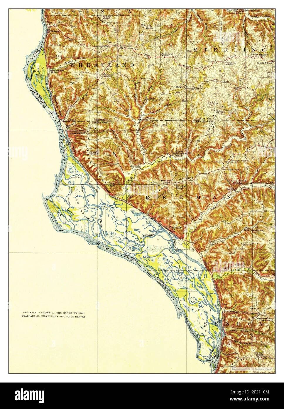 Ferryville, Wisconsin, map 1932, 1:62500, United States of America by ...