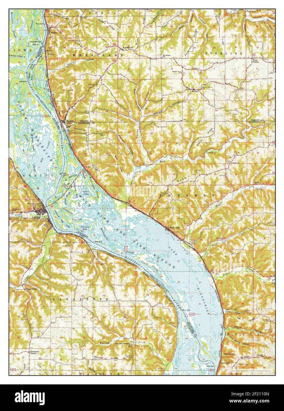 Ferryville, Wisconsin, map 1966, 1:62500, United States of America by ...