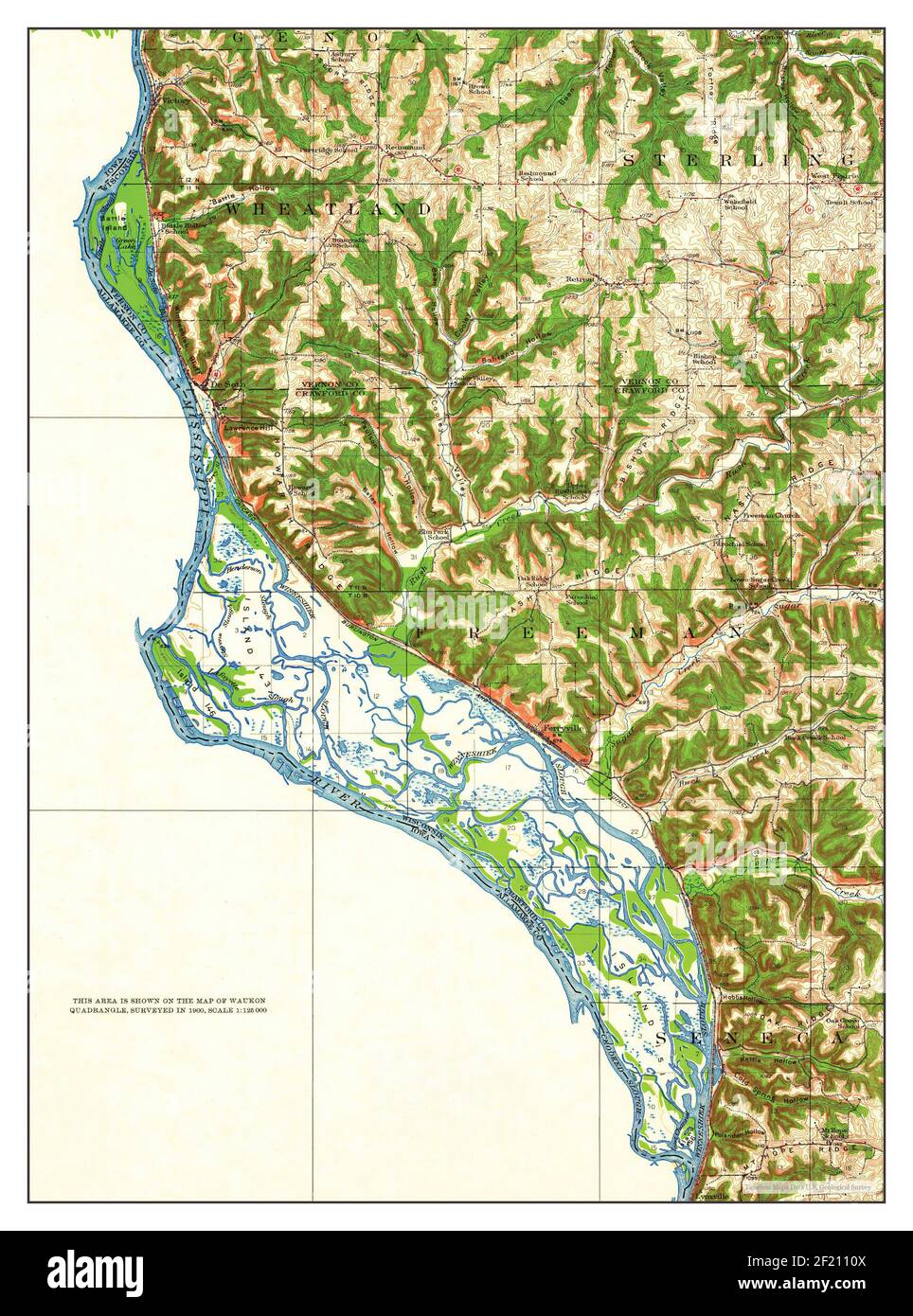 Ferryville, Wisconsin, map 1929, 1:62500, United States of America by ...