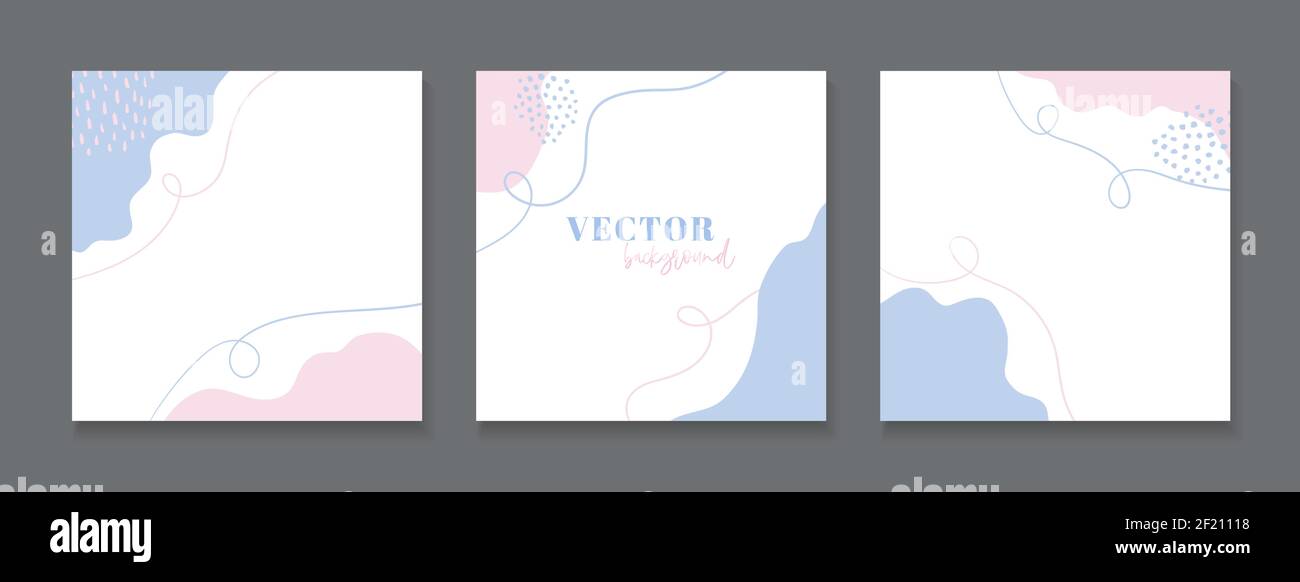 Abstract minimal backgrounds for instagram, social media posts. Set of ...