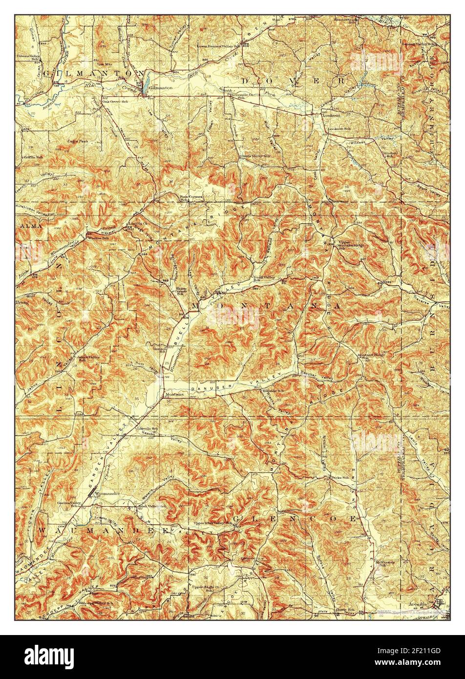 Gilmanton, Wisconsin, map 1932, 1:62500, United States of America by ...