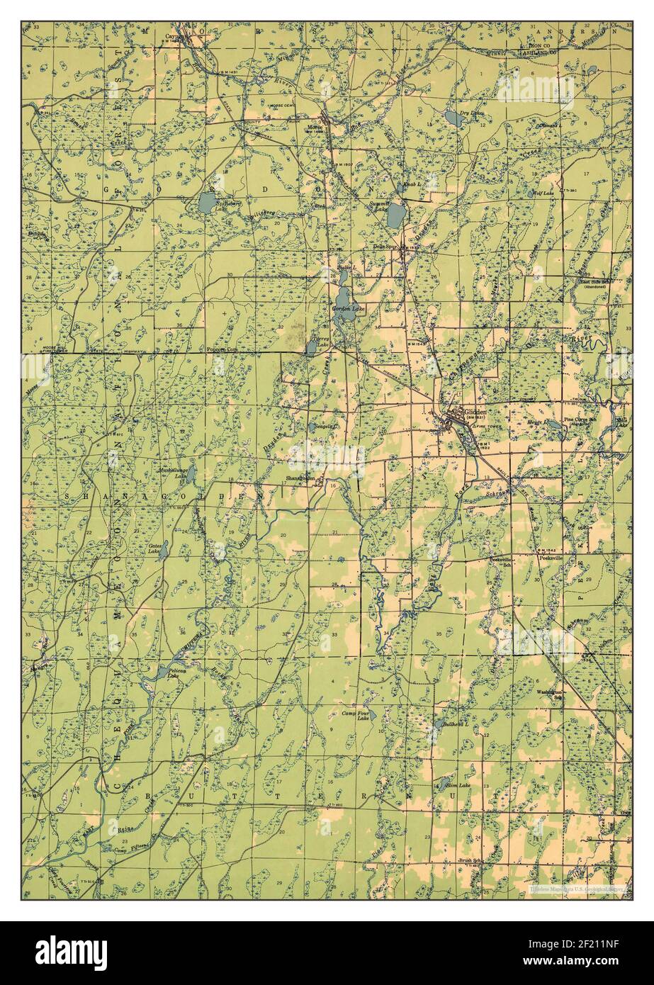 Map of glidden wisconsin hi-res stock photography and images - Alamy