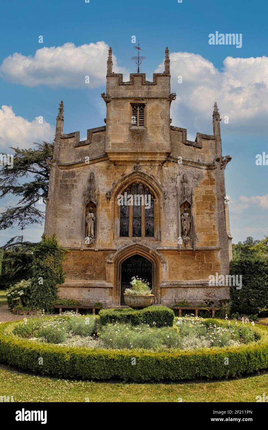 The medieval church of Sudeley castle in England Beside the castle at ...