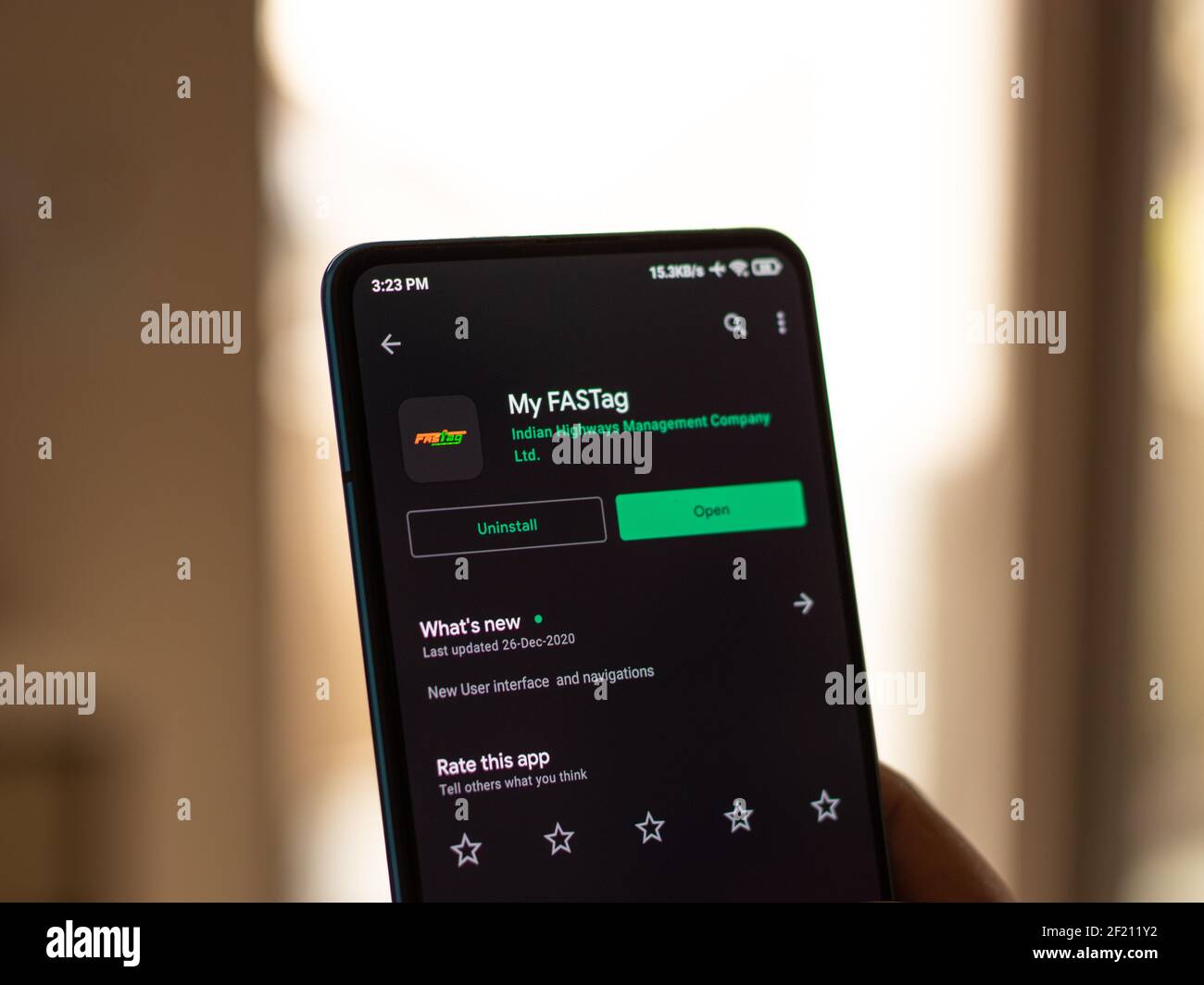 Assam, india - March 10, 2021 : FASTag logo on phone screen stock image ...
