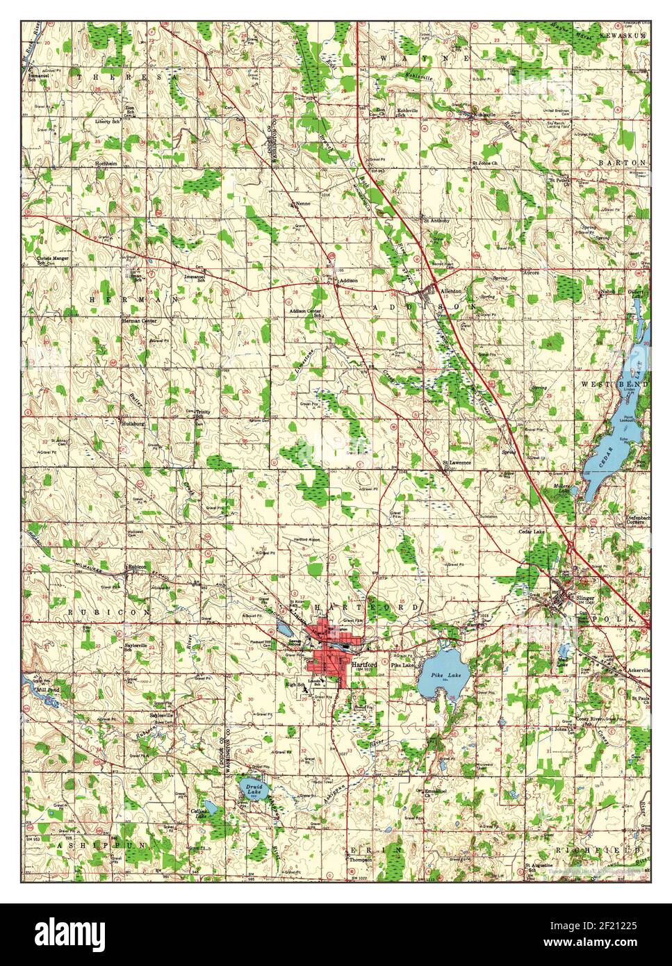 Old map of hartford Cut Out Stock Images & Pictures - Alamy