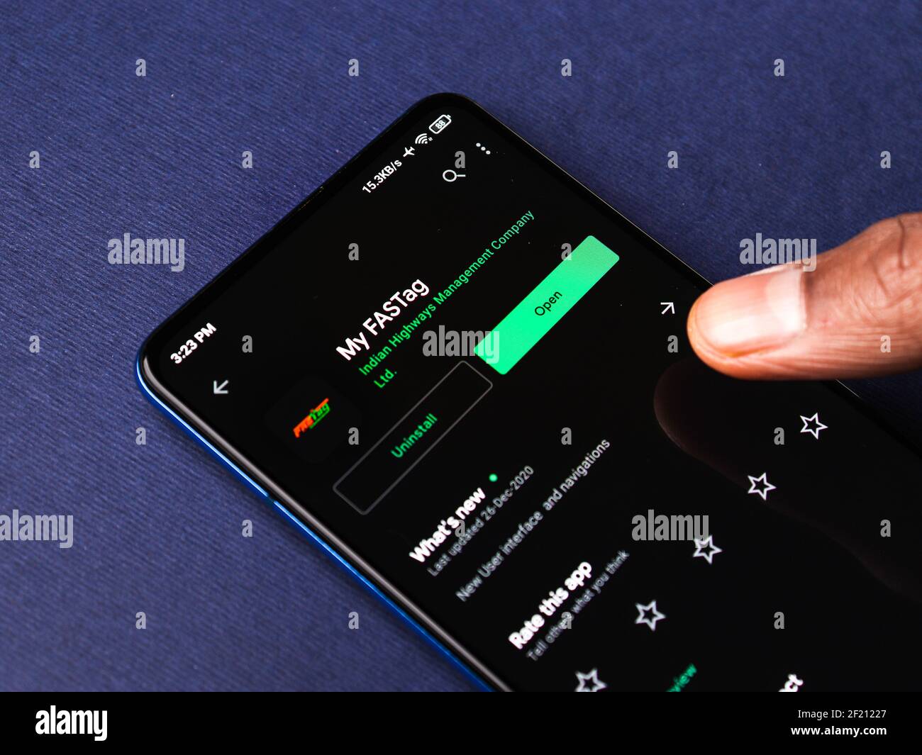 Assam, india - March 10, 2021 : FASTag logo on phone screen stock image ...