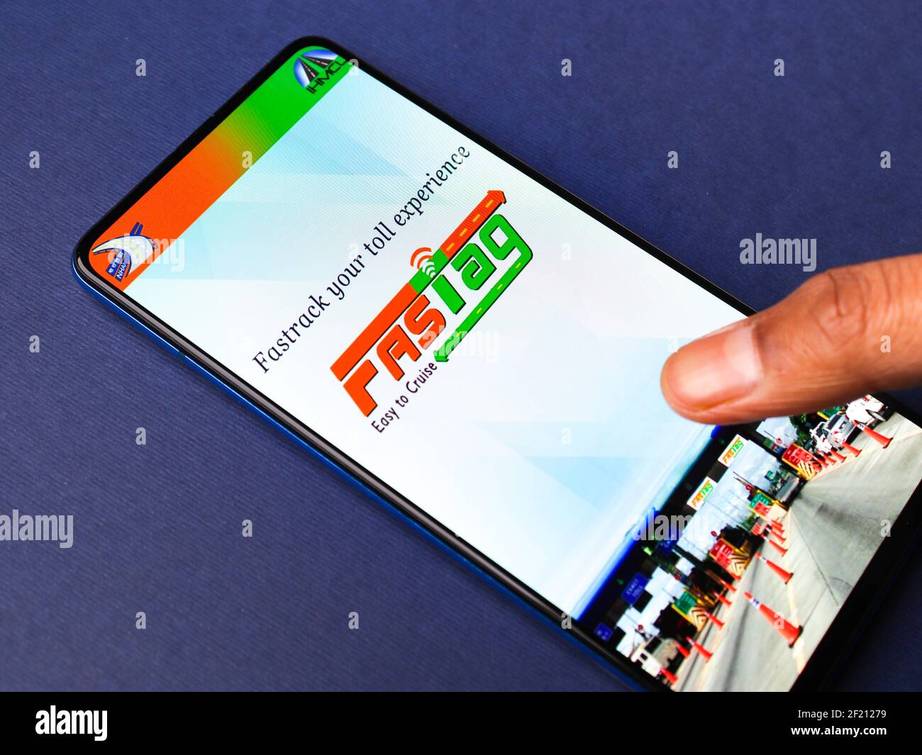 Assam, india - March 10, 2021 : FASTag logo on phone screen stock image ...