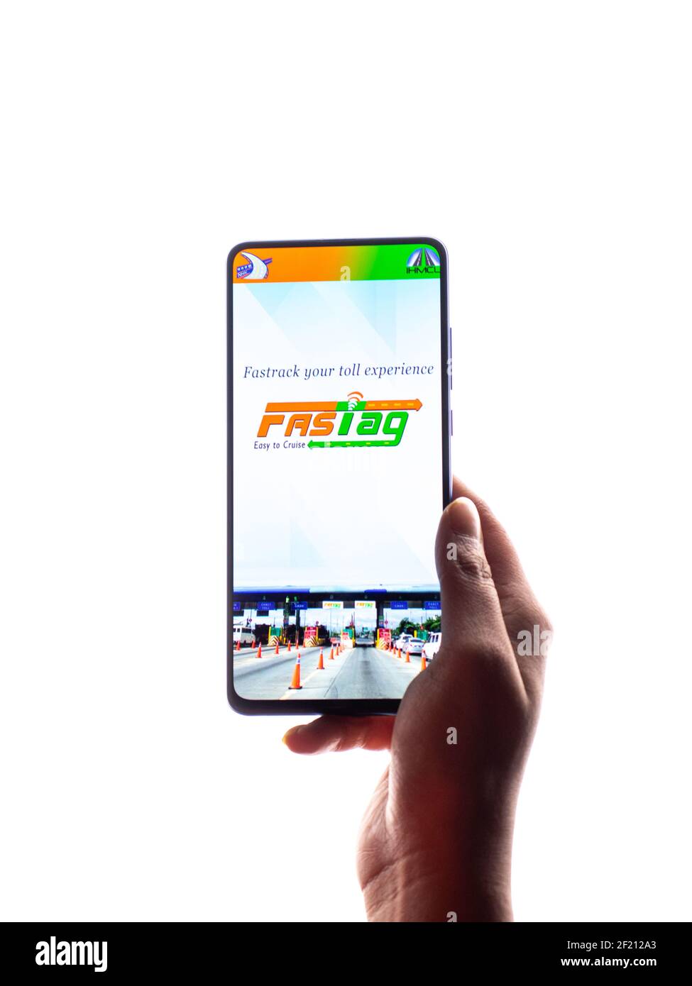 Assam, india - March 10, 2021 : FASTag logo on phone screen stock image ...