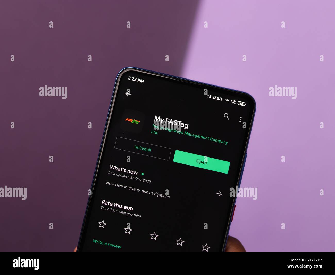 Assam, india - March 10, 2021 : FASTag logo on phone screen stock image ...
