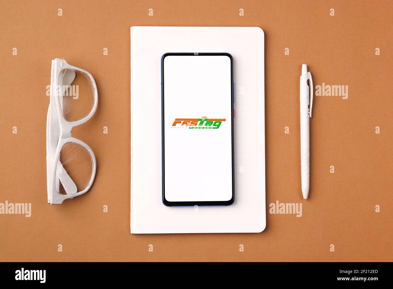 Assam, india - March 10, 2021 : FASTag logo on phone screen stock image ...