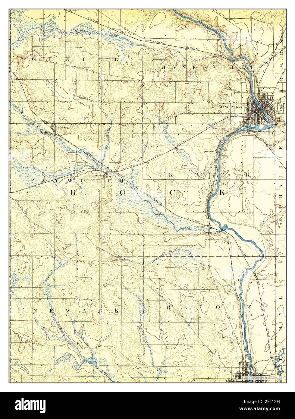 Map of janesville wisconsin hi-res stock photography and images - Alamy