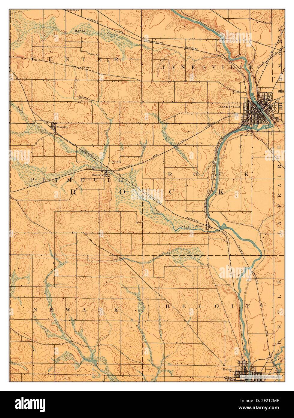Map of janesville wisconsin hi-res stock photography and images - Alamy