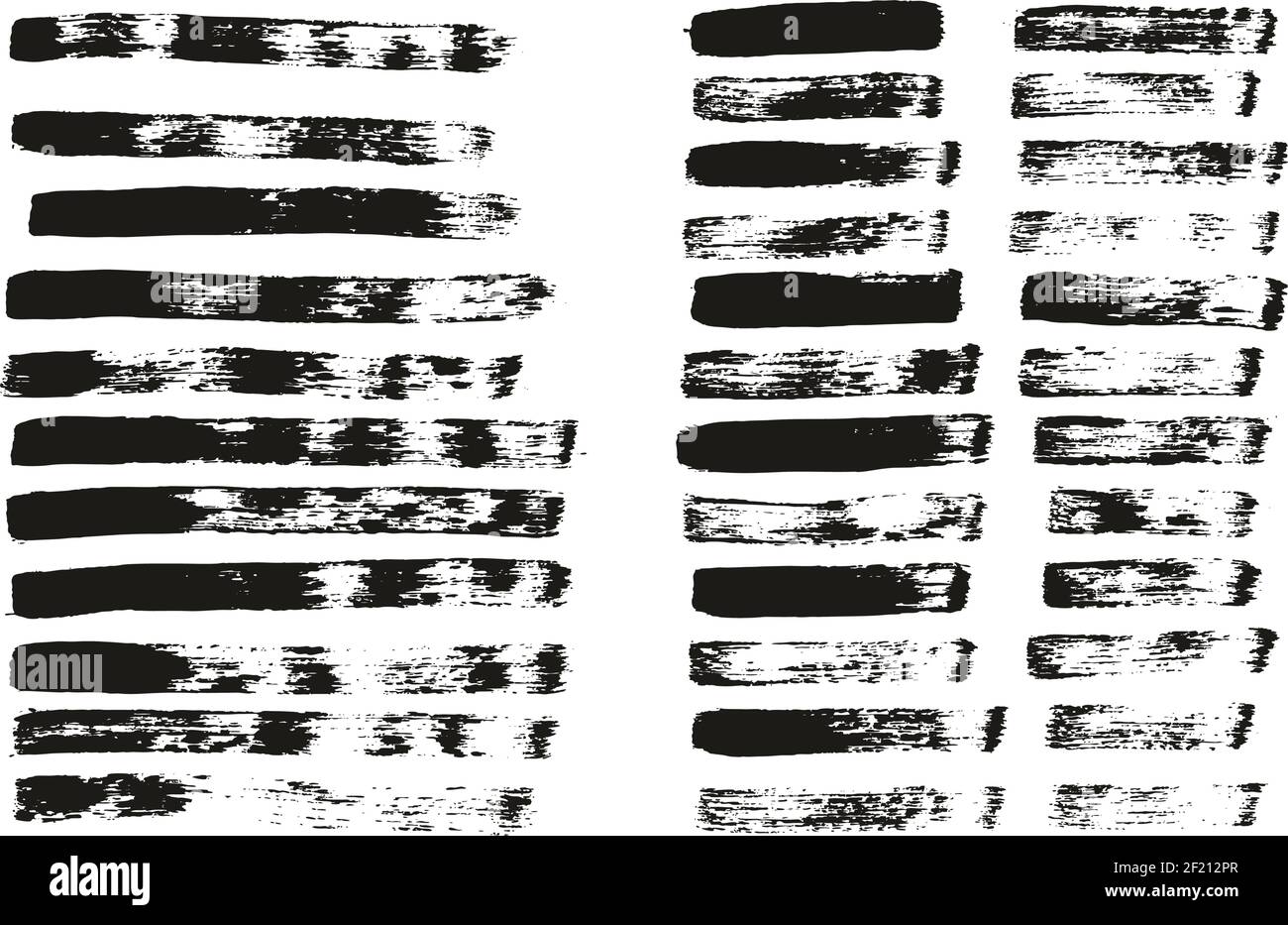 Flat Paint Brush Thin Straight Lines High Detail Abstract Vector ...