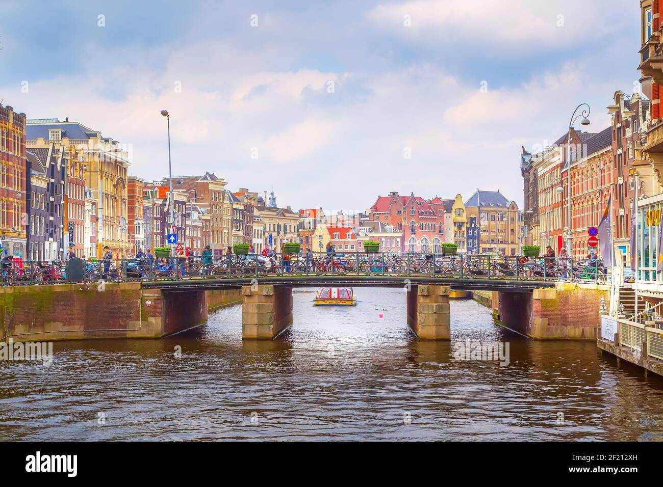 Canal and bridge in Amsterdam, Netherlands Stock Photo - Alamy